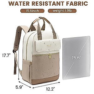 LOVEVOOK Laptop Backpack for Women, Cute Laptop Bag with USB Port, Waterproof Travel Work Backpack Purse, Anti-Theft College Backpacks Casual Computer Daypack Nurse Teacher Bag