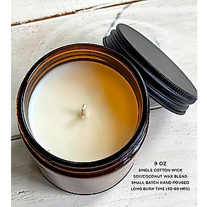 Amber Vale Home Gathering, Orange Clove and Cinnamon Scented Natural Soy and Coconut Wax Candle, Phthalate Free, Non-Toxic and Healthy Clean Burning, 9oz Jar