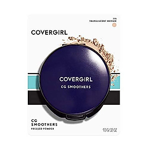 COVERGIRL Smoothers Pressed Powder, Translucent Medium 715, 0.32 Ounce (Packaging May Vary) Powder Makeup with Chamomile