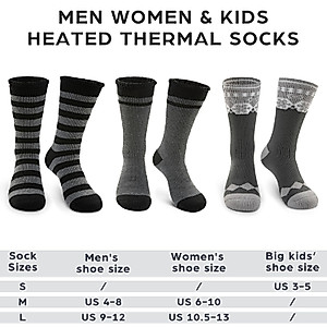 DG Hill Winter Thermal Socks - Warm Socks for Men Women Cold Weather Insulated Sock - Heated Socks Thick Snow Sock