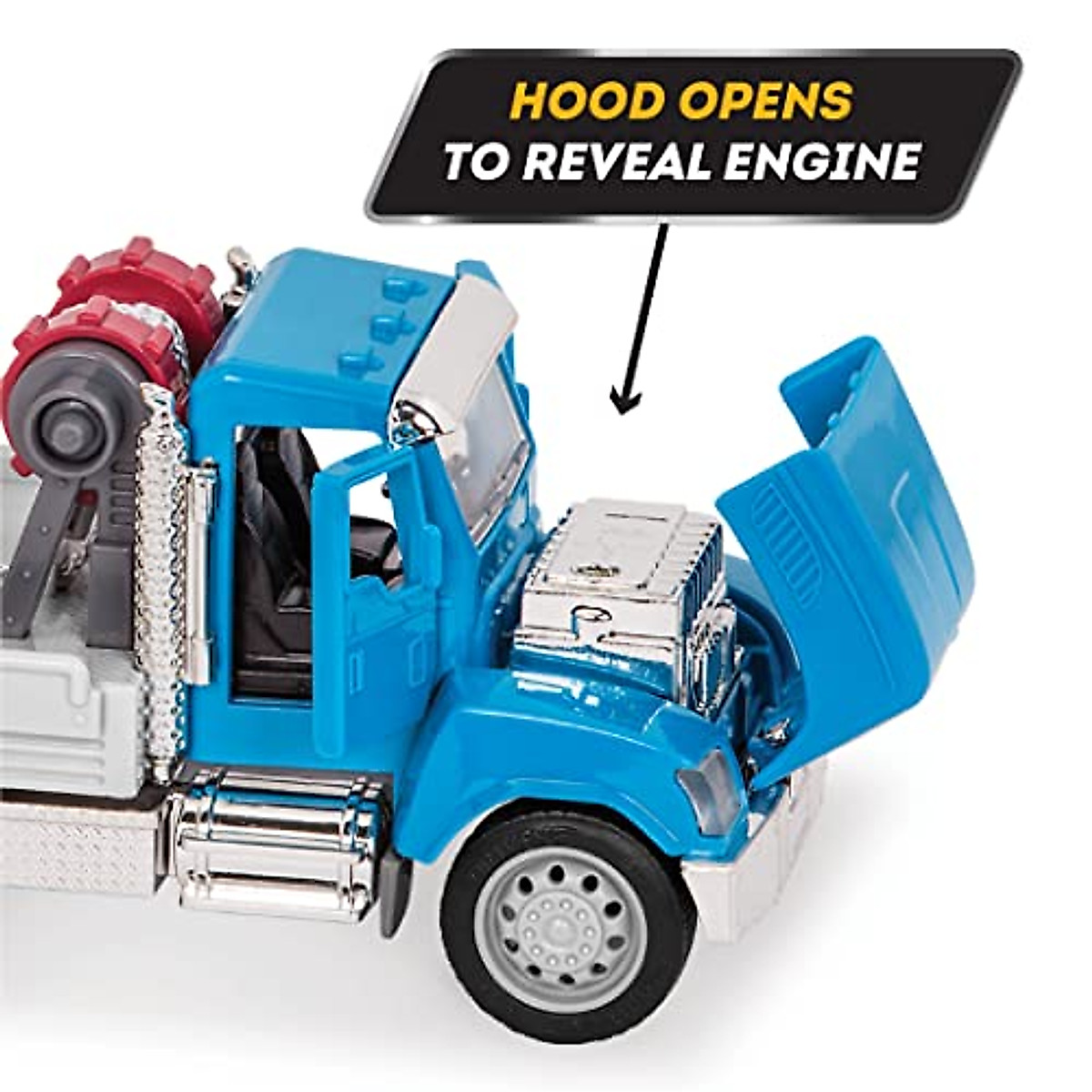 Driven by Battat – Toy Tow Truck For Kids – City Vehicle Toy – Lights & Sounds – Movable Parts – 3 Years + – Micro Tow Truck