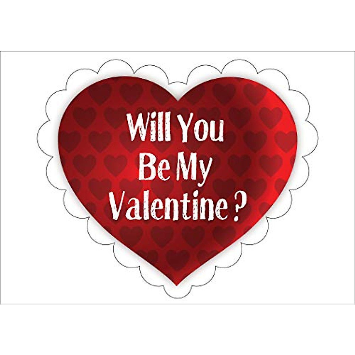 Imagine Signs | Will You Be My Valentine? Heart Sticker | Valentine's Day Decals | 10" x 14"