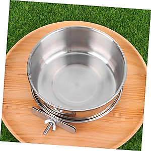 SEWOART Parrot Perches Stand Feeder Parrot Bowl Bunny Feeder Out Door Toys Rat Cage Bird Cage Waterer Parrot Feeding Cups Bird Waterer Pigeon Food Pet Bird Supplies Bird Food Bowl Silver