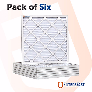 Filters Fast 14x17x2 Pleated Air Filter Merv 8, 2 AC Furnace Air Filters, Made in the USA, Actual Size 14x17x1.75, 6 Pack