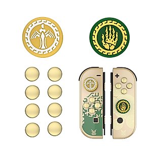 Switch Button Caps, Switch OLED Thumb Grip Caps and Switch Dpad Caps - Yellow Green