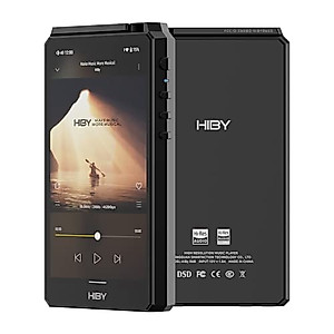 HiBy R6 III Digital Audio Player Portable Hi Res Audio Player MP3 MP4 Player with Class A&AB Dac Amp Android 12 Bluetooth 5.0 WiFi 2.4G+5G 4500mAh(Black)