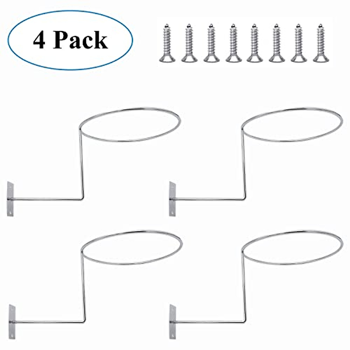 GrliTra Set of 4 Metal Hat Holder Wall Mounted Hat Rack for Baseball Cap or Cowboy Hat Rack Storage, Wigs Organizer Display Racks Cowboy Hat Rack Ball Wall Mounted Multifunctional Rack