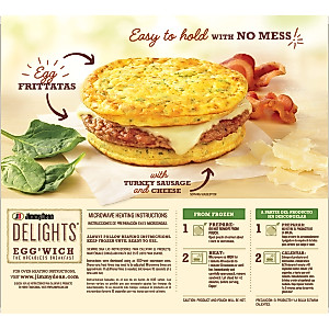 Jimmy Dean Delights Bacon, Spinach, Onion Egg'wich, 4 Count