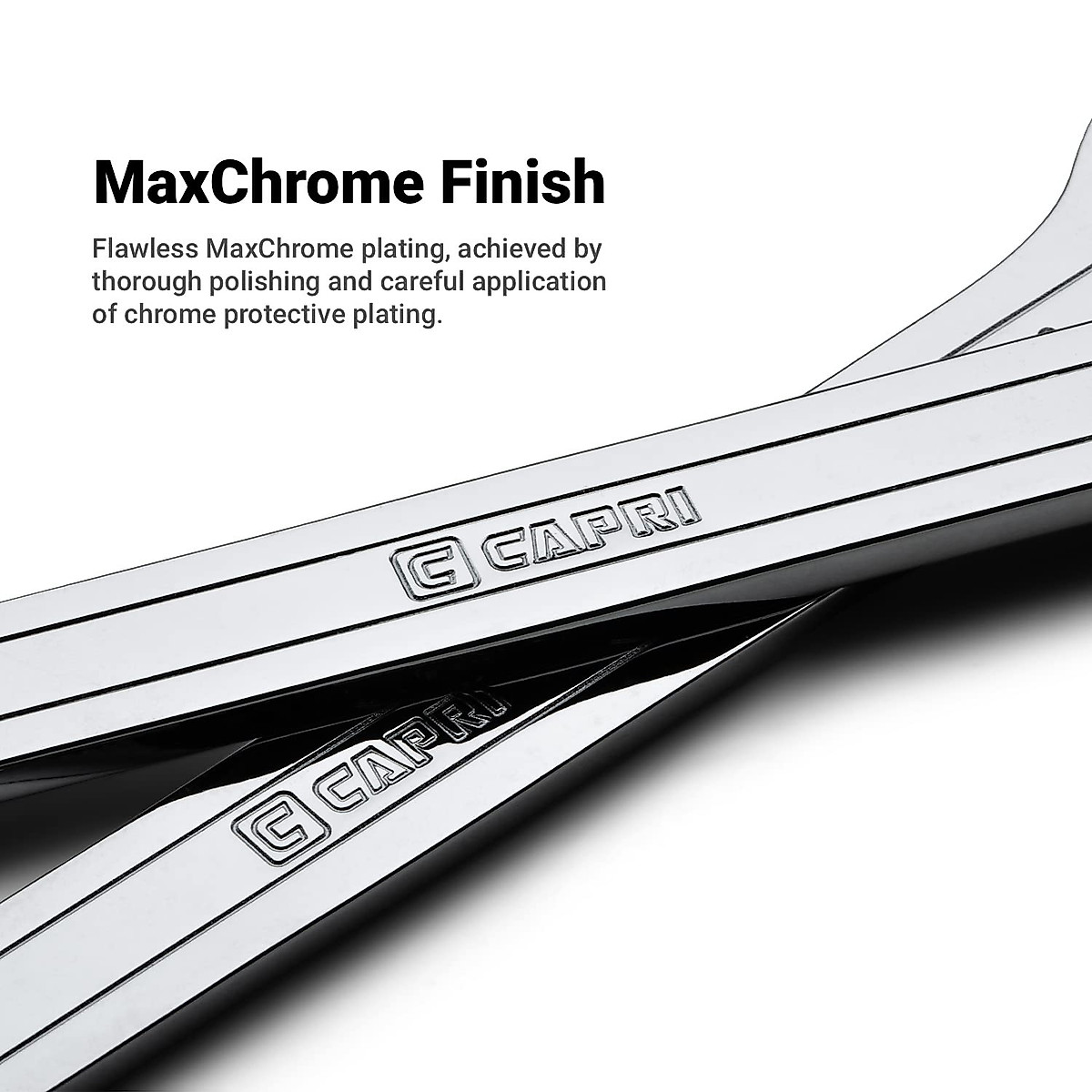 Capri Tools Super-Thin Open End Wrench Set, Metric, 6 to 19 mm, 7-Piece (11850-7MRK)