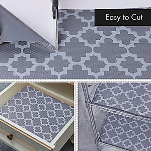 Cooyes Shelf Liner – Premium Cabinet Liner for Kitchen – Non-Slip Shelf Liners for Kitchen Cabinets – Waterproof Shelf Paper with Modern Pattern – Durable EVA Cabinet Liners