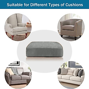 GUYIRT Velvet Couch Cushion Covers Stretch Individual Cushion Covers Non Slip Furniture Protector Washable Sofa Seat Cushion Covers Replacement Sofa Slipcover -Blue-4 Seater