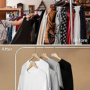 HolyMaji Metal Clothes Hanger Connector Hooks, 60 Pack Sturdy Hanger Extender Hooks, Space-Saving Clothes Hanger Connector Hooks, Stainless Steel Hooks for Hangers Closet Wardrobe