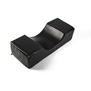 Eyelash Extension Neck Pillow With Acrylic Shelf Organizer Stand, PU Leather Waterproof Lash Extension Grafting Pillow Makeup Tool Display Cabinet Shelves - Black Shelf + Black Pillow Updated