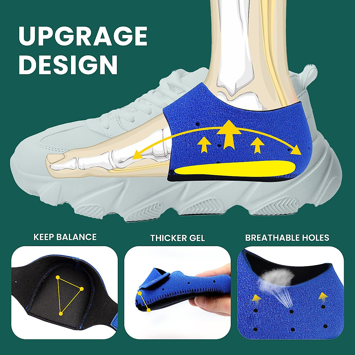 Heel Protector Cups for Women Shoes - Welnove Heel Inserts Pads for Plantar Fasciitis Relief, Heel Support Cushion for Heel Pain Heel Spur Achilles Tendinitis Dry Cracked Heels(W 4.5-9 / M 5-8)