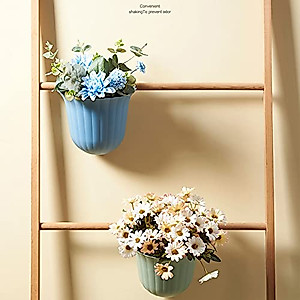 KAYKAI 2 PCS Hanging Trash Can Kitchen Compost Bin,Under Sink Trash Can Wall Mounted Food Waste Bin,Over-Cabinet Garbage Trash Can for Collecting Food Scraps,White&Green