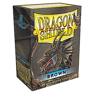 Dragon Shield Standard Size Card Sleeves – Classic Brown 100 CT - MTG Card Sleeves are Smooth & Tough - Compatible with Pokemon, Yugioh, & Magic The Gathering Card Sleeves, (AT-10011)