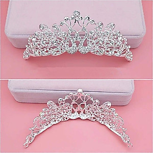 Wedding Sets For Women Bling Bride Hair Accessories Tiaras Earrings Necklace Wedding Jewelry Sets A