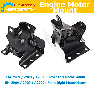 Set of 3, Engine Motor Mounts and Trans Mount Compatible with 99-06 Silverado Tahoe Sierra 1500 V8 5.3L 6.0L, Replace OE A2909 A2909 A2638