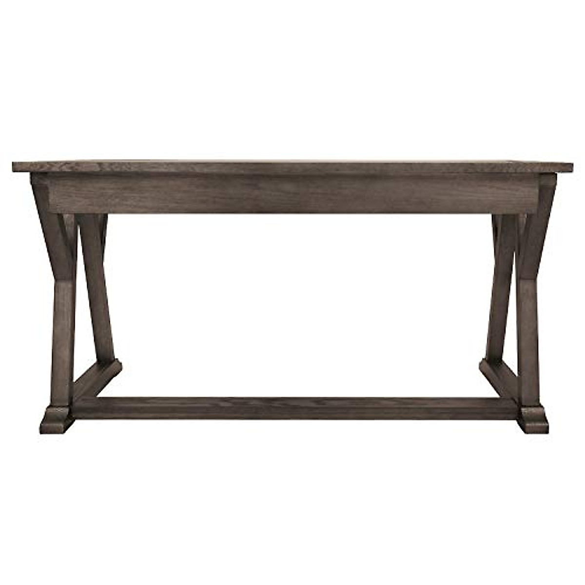 Signature Design by Ashley Luxenford Rustic Farmhouse 60" Home Office Desk with Drawers, Distressed Gray