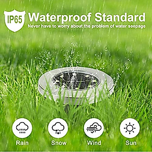 Rayolon Solar Ground Lights, Waterproof Solar Garden Lights, Upgraded Outdoor Garden Waterproof Bright in-Ground Lights, Landscape Lights for Pathway,Yard,Deck,Lawn,Patio,Walkway (12 Pack Warm Light)