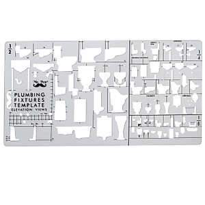 Mr. Pen- Plumbing Template, Architectural Templates, Bathroom Template, Toilet Template, Drafting Tools, Drawing Template, Template Architecture, Drafting Ruler Shapes, Stencils, Plumbing Fixtures