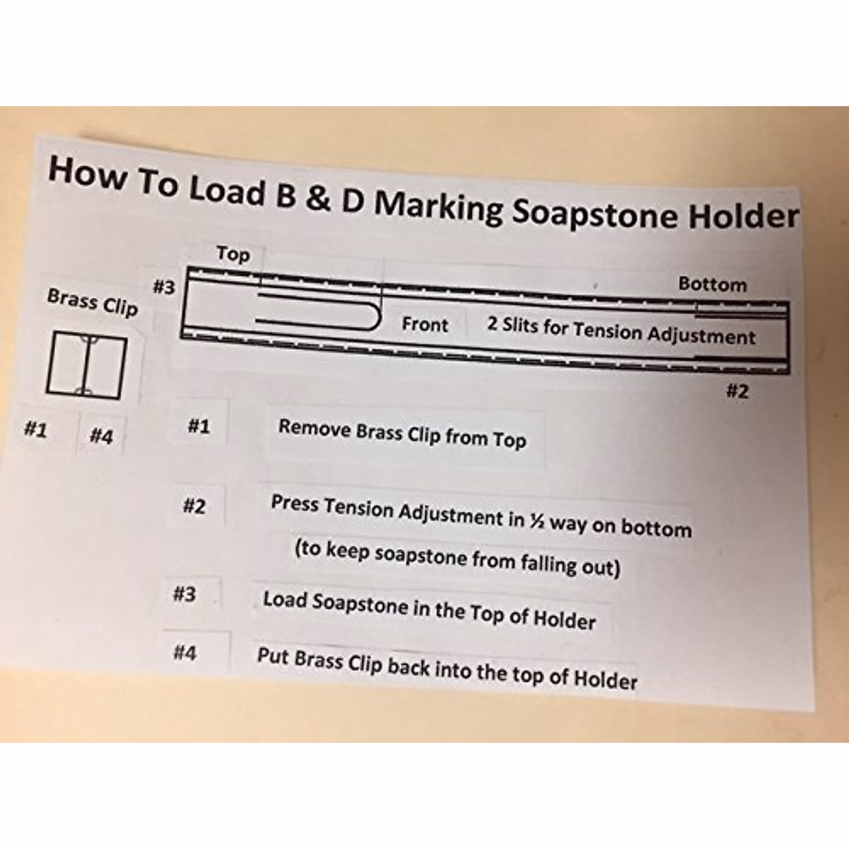 2 Brass Holders (BH-2) for Thin and Medium Marking Soapstone (Universal 1/32" & 1/16")