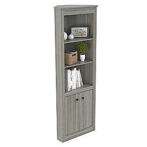 Inval Corner Bookshelf, Smoke Oak