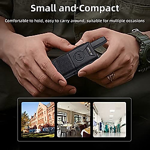 Retevis RT18 Dual PTT 2 Way Radios, Walkie Talkies with Earpiece, Metal Clip, Handsfree, Portable FRS Two Way Radios Rechargeable for Restaurant School Hospital Retail (10 Pack)