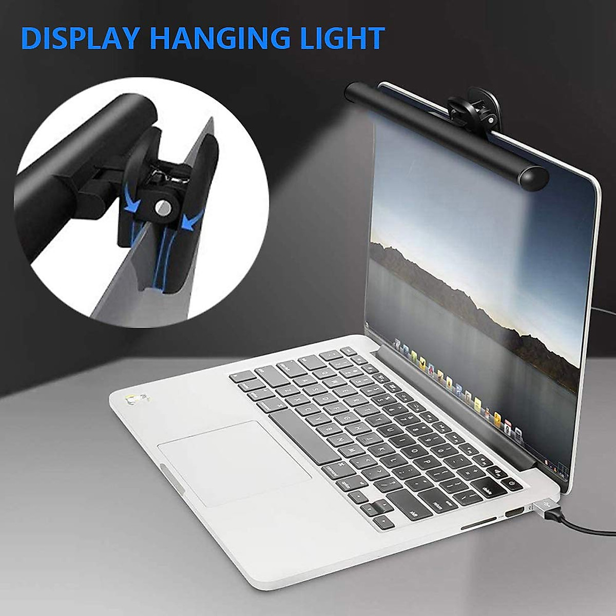 ROGBLIN Laptop Monitor Light Bar, USB E-Reading LED Task Lamp, 3 Adjustable Color Temperature, 10 Dimming Brightness Levels, No Screen Glare, Space Saving, Eye Health Care