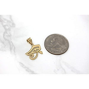 10k Yellow Gold Egyptian Eye of Horus Charm Pendant