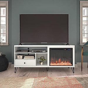 Ameriwood Home Owen Fireplace TV Stand for TVs up to 65", White