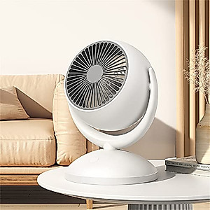 ORALBY USB Fan, Table Fan with Strong Airflow & Quiet Operation, Adjustable Up and Down, 4-Speed Adjustable,Pink