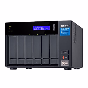 QNAP 6 Bay Thunderbolt NAS with 40TB Storage Capacity, Preconfigured RAID 5 Seagate IronWolf Drives Bundle (TVS-672XT-i3-8G-68S-US)