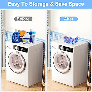 Geora Laundry Pods Container, 94oz / 5.8lb One-Click Pop-Up Design Laundry Detergent Container, Laundry Detergent Organizer with Scoop and Labels,For Laundry Room Organization And Storage