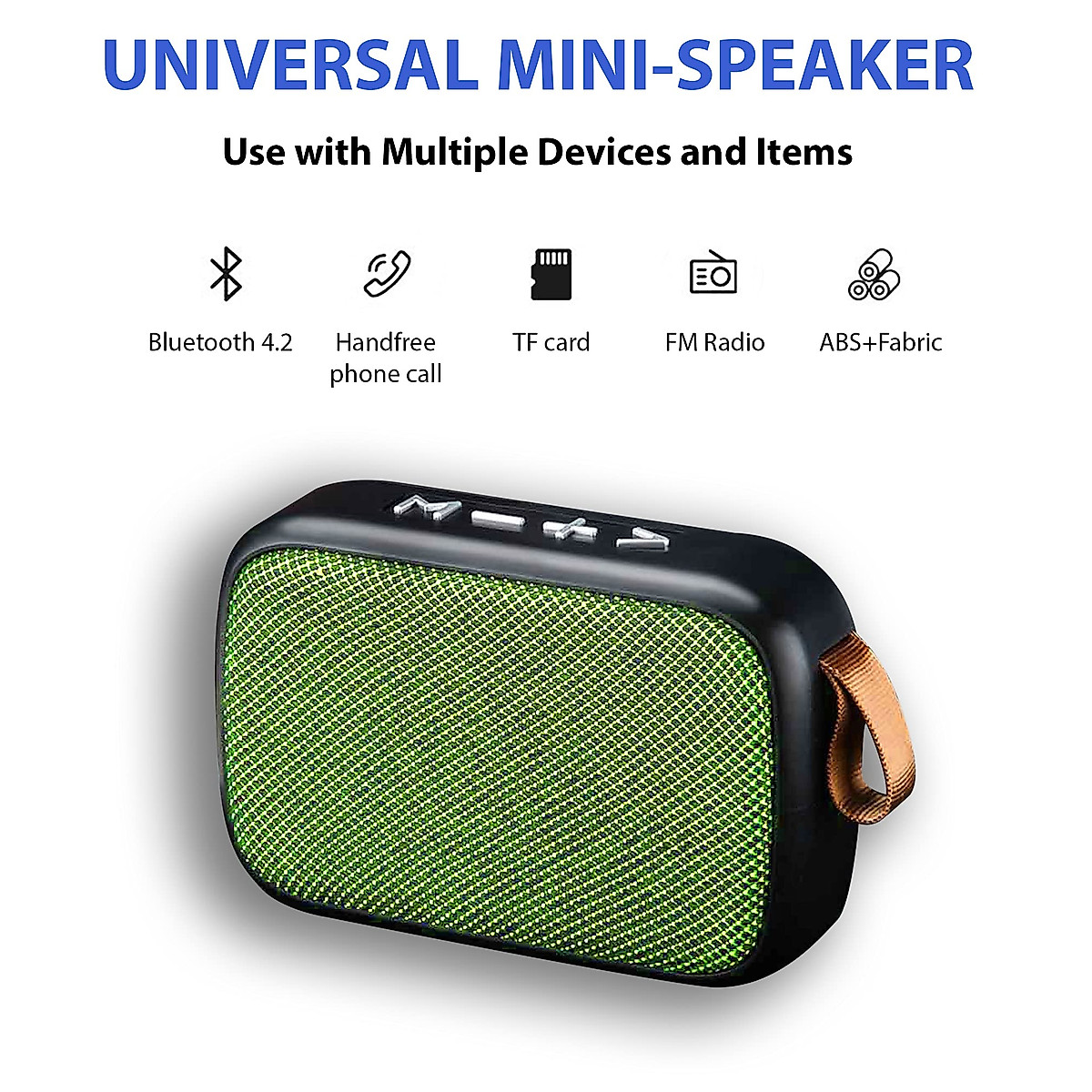 Tek Styz Speaker Compatible with Your Microsoft Surface Duo Fabric Design 3W Playtime 6H Indoor, Outdoor Travel (Green)