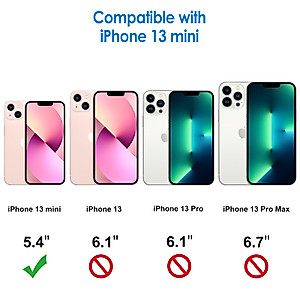 JETech Case for iPhone 13 Mini 5.4-Inch, Non-Yellowing Shockproof Phone Bumper Cover, Anti-Scratch Clear Back (Rose Gold)