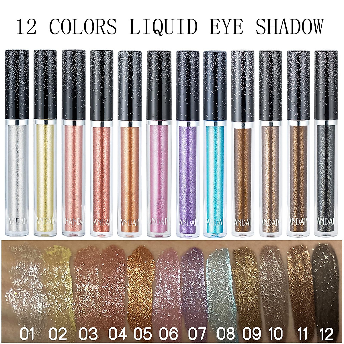 DekRion Liquid Eyeshadow, Purple, High-Pigmented Colorful Glitter Eye Shadow