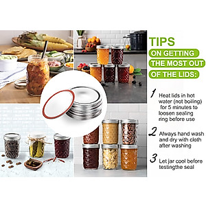 Wide Mouth Mason Jar Lids Canning Lids for Ball, Kerr Jars - 24-Count Split-Type with Leak proof & Airtight Seal Features, Metal Mason Jar Lids for Canning - Food Grade Material, Silver/86 MM