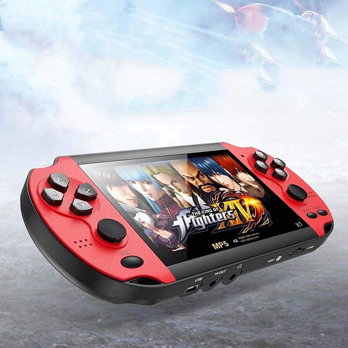 MNTT Portable Handheld Games,Built-in 10000 Games Electronic Machine Arcade Videogames Dual-Shake Play Vidio Player Video Game Console(Red&Blue)