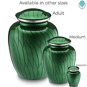 GetUrns Keepsake Embrace Deer Cremation Urn (Pearl Green)