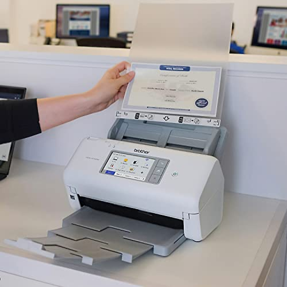 Brother ADS-4700W Professional Desktop Scanner with Fast Scan Speeds, Duplex, Wireless, and Large Touchscreen