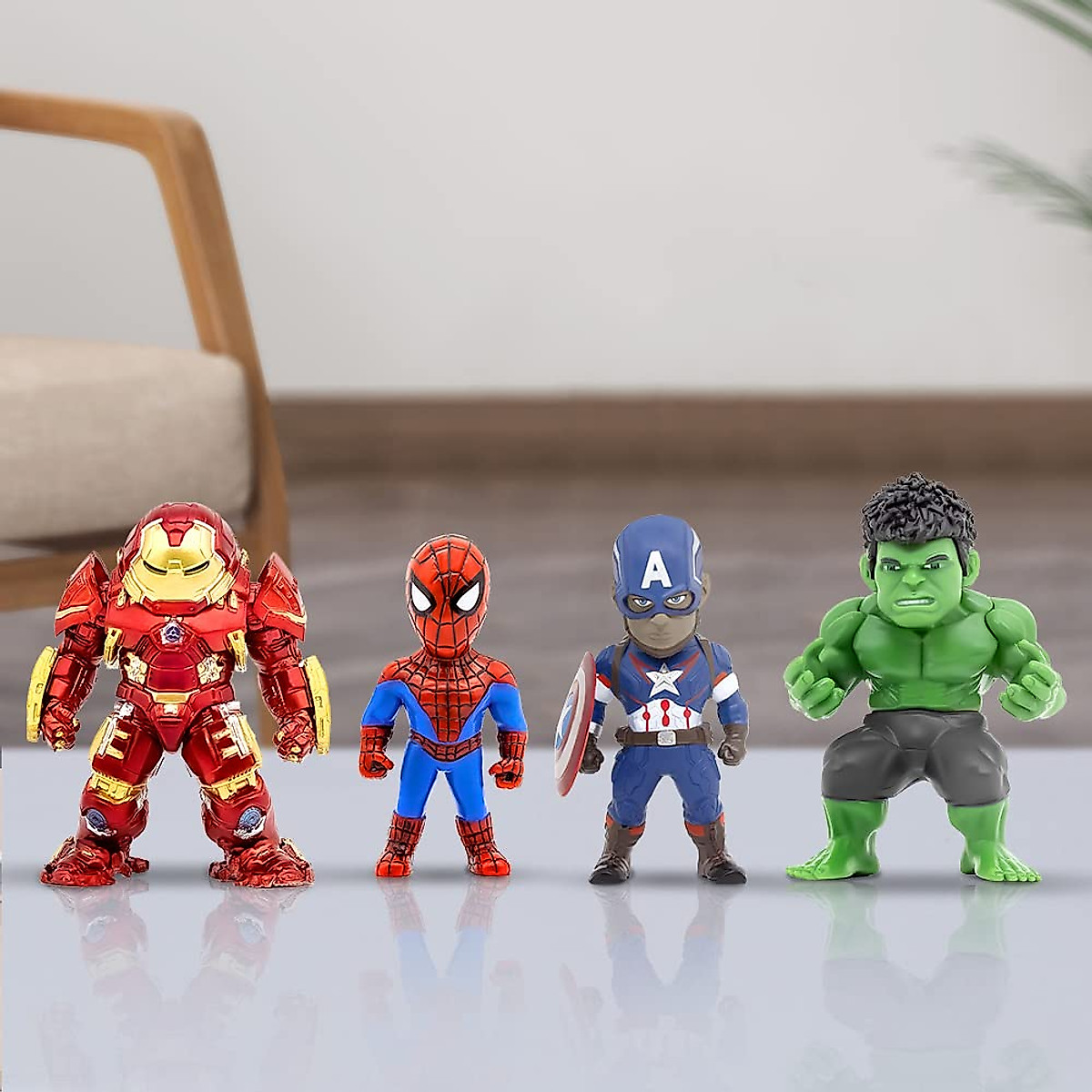 Feluxcy 6 Collectible Action Figures with Bases, 3.7-Inch ,Birthday Cake Decorations, Toys for Kids Ages 3 and Up (6 Characters)