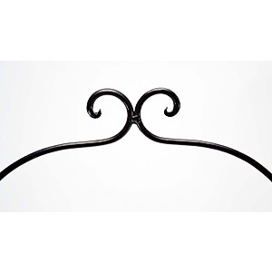 Laredo Import Wrought Iron Two Tier Plate Rack, 8 Inch Diameter Rings-17.5 Inches High