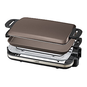 Zojirushi EA-DCC10 Gourmet Sizzler Electric Griddle Bundle with Free Cookbook, Oven Mitt and Flipper Tongs (4 items)