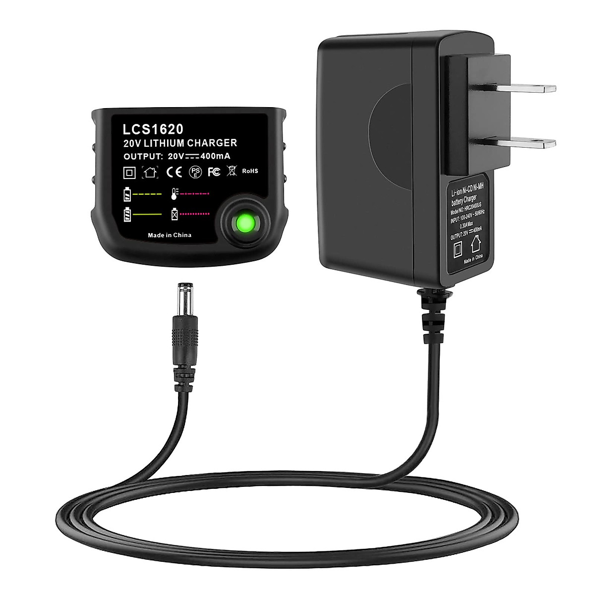 ADVTRONICS 20V MAX LCS1620 Replacement Charger Compatible with Black Decker 16V 20V Lithium Ion Battery LBXR20 LBXR20-OPE LB20 LBX20 LBX4020 LB2X4020 LBXR2020-OPE LBXR16