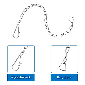 Toilet Handle Chain Stainless Steel Toilet Flapper Lift Chain Replacement Fits Most Toilet Flappers (3)