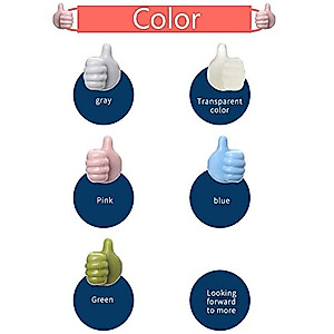 Cute Wall Hooks, Hand Shaped Adhesive Hooks Creative Clothes Hooks, Mini Data Wire Holders Versatile Bathroom Hooks(Pink)