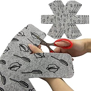 XUTONG Pot and Pan Protectors, Set of 12 and 3 Different Size, Cookware Protector Set/Pots and Pans Dividers/Pans Separator Anti-Slip to Avoid Scratching or Marring When Stacking