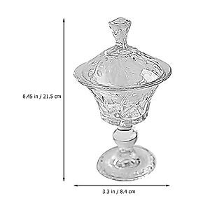 ABOOFAN Ice Cream Glass Ice Cream Bowl Clear Footed Small Dessert Cup Sundae Parfait Trifle Bowl Small Glass Bowl Candy Jar with Lid for Dessert Snack Cereal Fruit and Nut Bowls