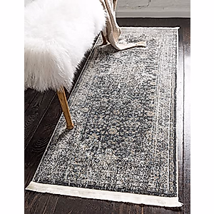 Unique Loom Baracoa Collection Area Rug - La Cabana (2' 2" x 6' 1" Runner, Fume Gray/ Brown)